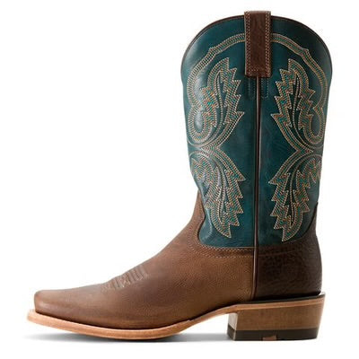 ARIAT MEN BOOT FUTURITY CASHOUT WICKER PURSUIT OF TEAL NARROW CUTTER 1