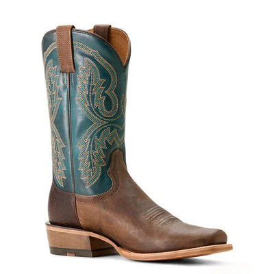 ARIAT MEN BOOT FUTURITY CASHOUT WICKER PURSUIT OF TEAL NARROW CUTTER 1
