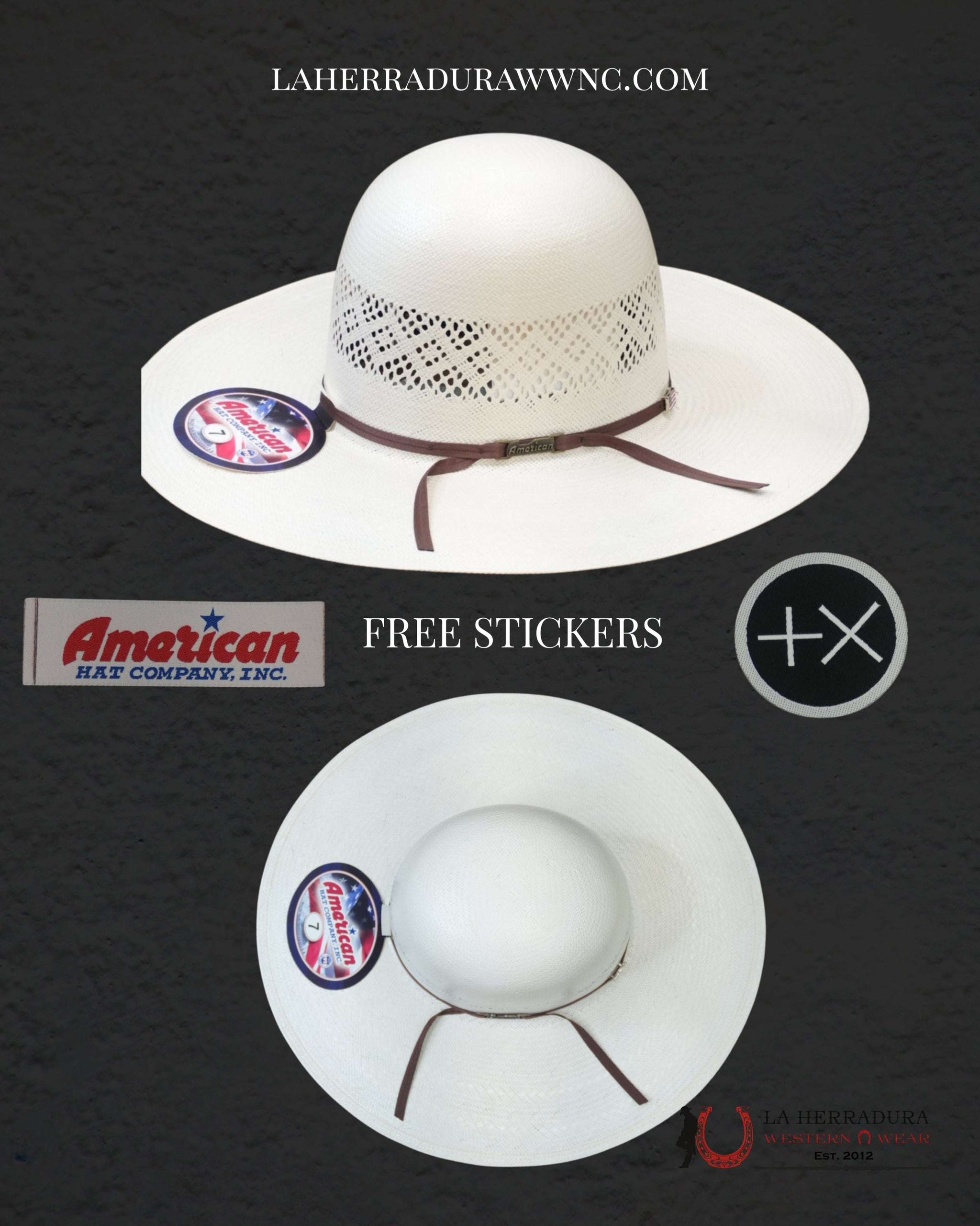 8300 AMERICAN STRAW HAT OPEN CROWN STRAW HAT STYLE
