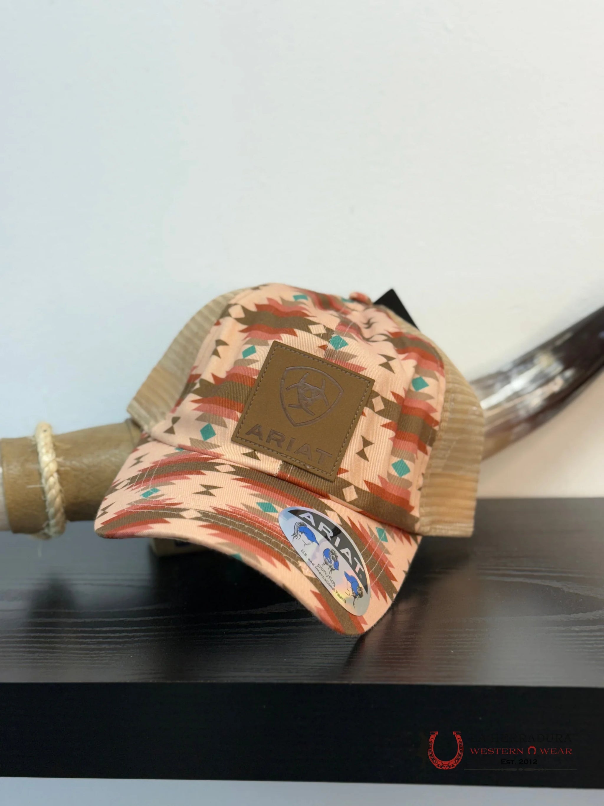 ARIAT CAP PINK WITH BROWN