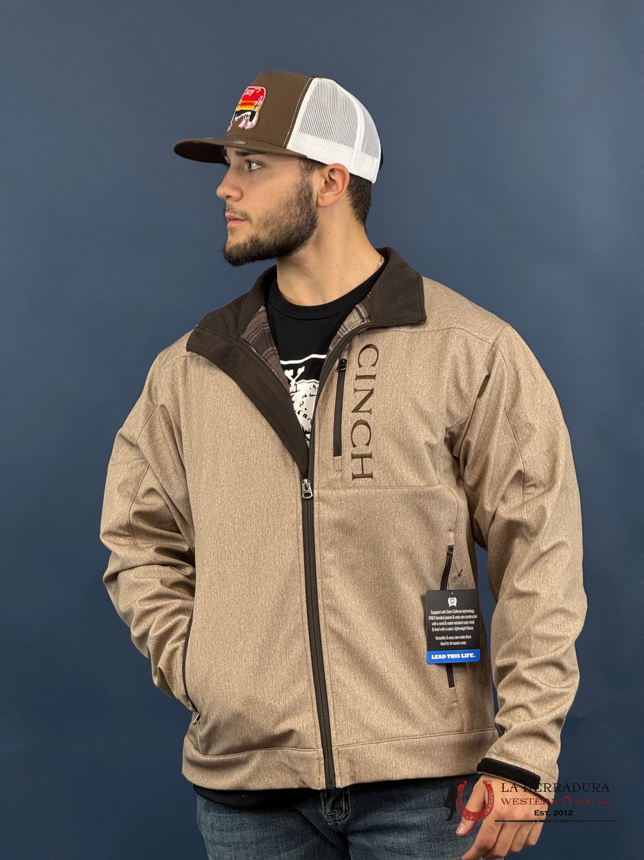 CINCH MENS BONDED JACKET- TAN MWJ1567010