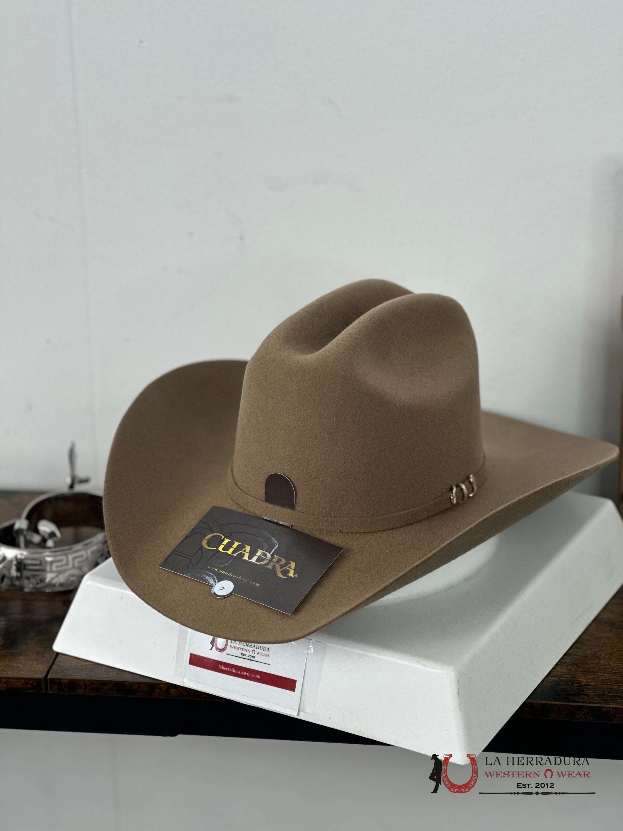 CUADRA 5X PYTHON CATTLEMAN FAWN FELT HAT