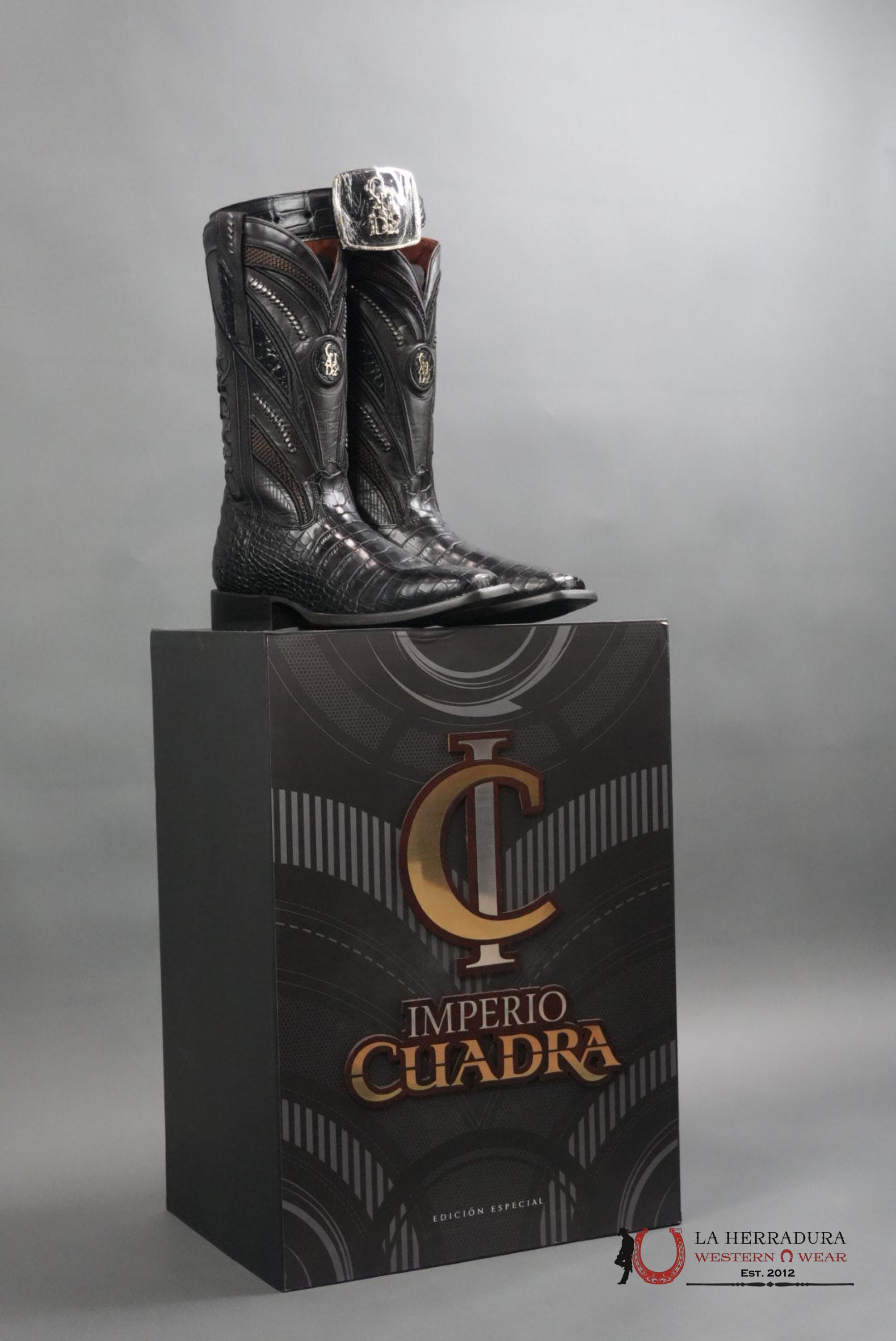 CUADRA IMPERIO BOOTS ALIGATOR/CAIMAN LIMITED EDITION BLACK SQUARE TOE