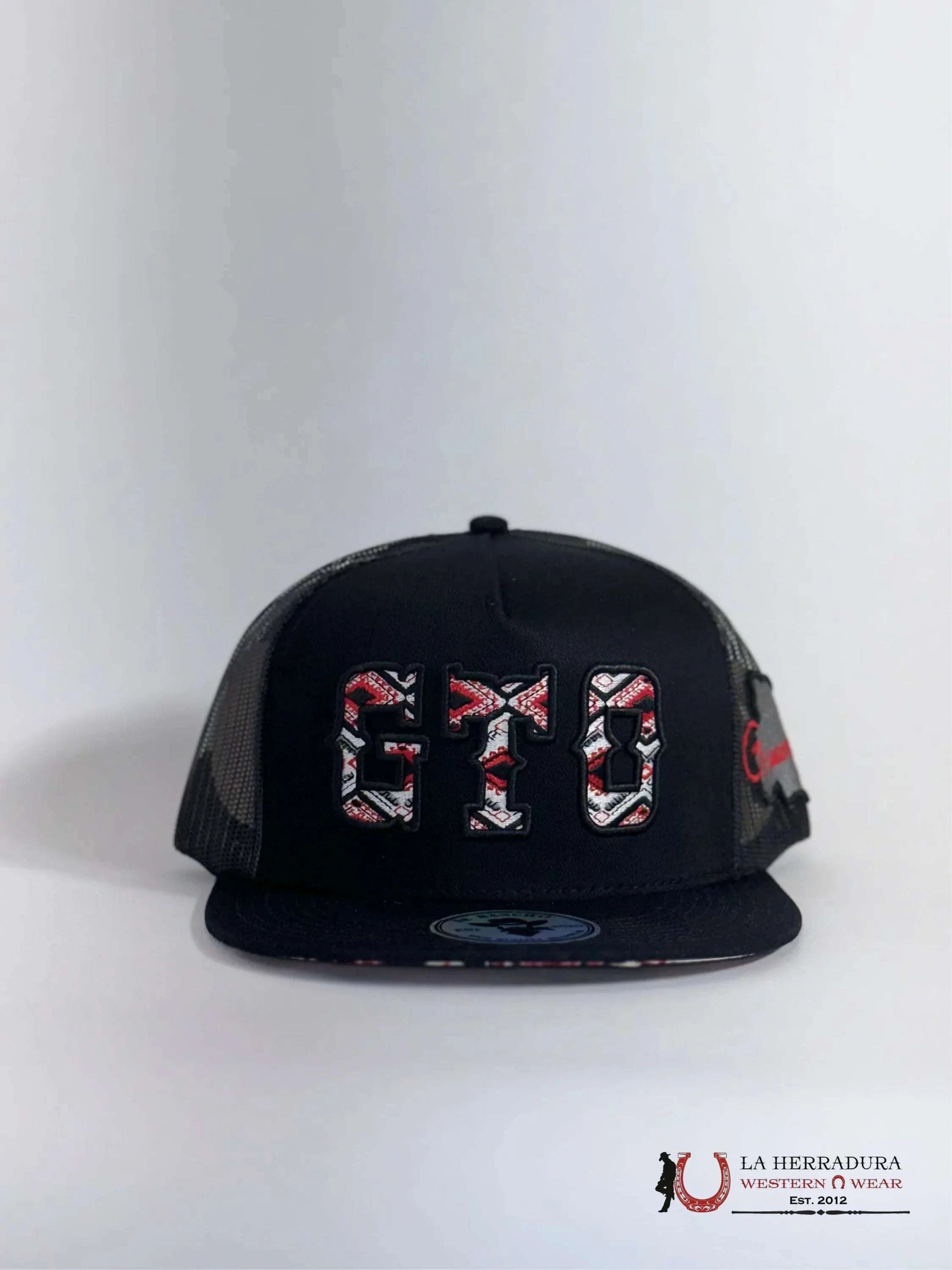 DE RANCHO BLACK Style 2021 GTO de negro con rojo HAT