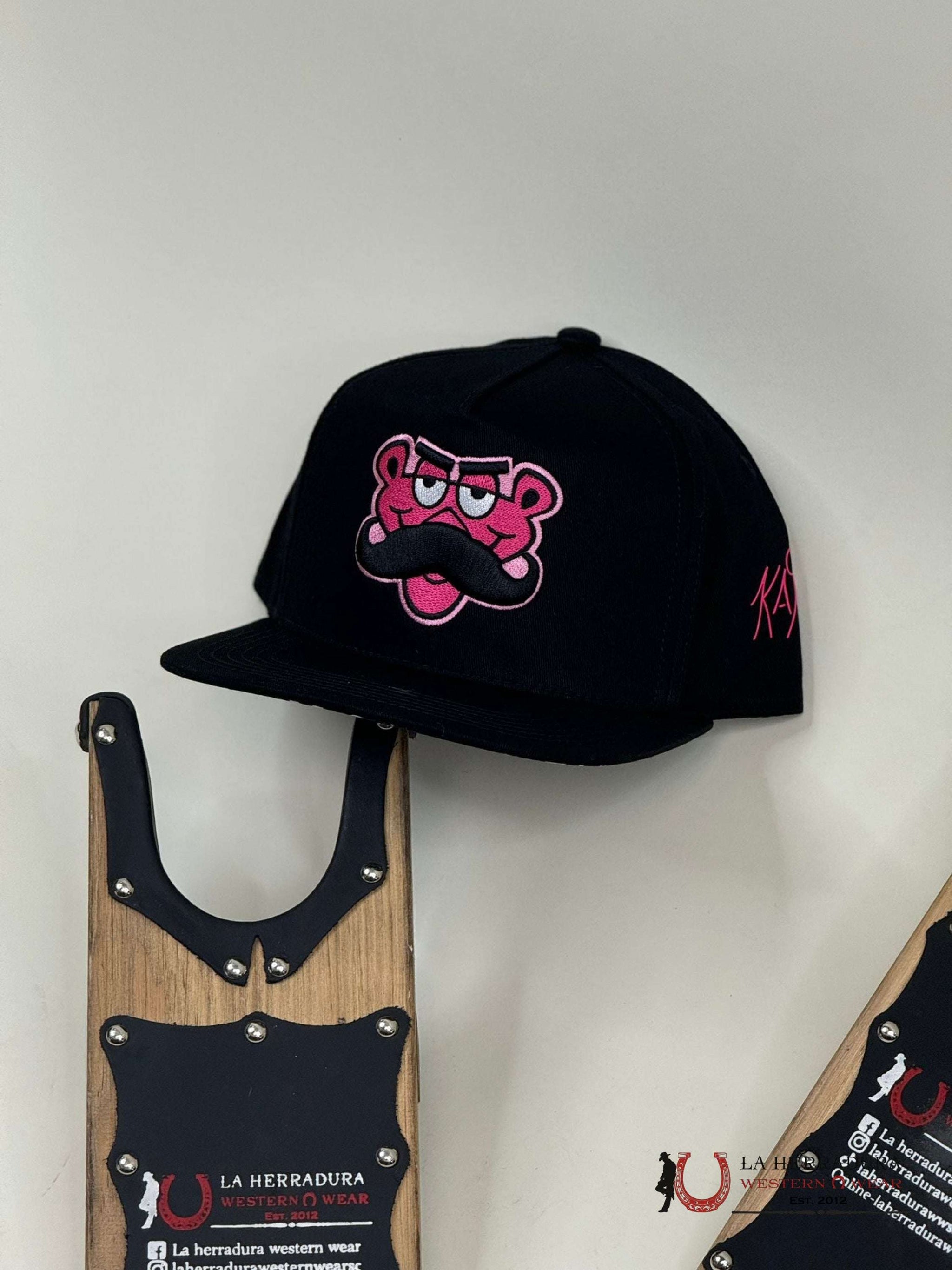 KAS PINK PANTHER BLACK CAP