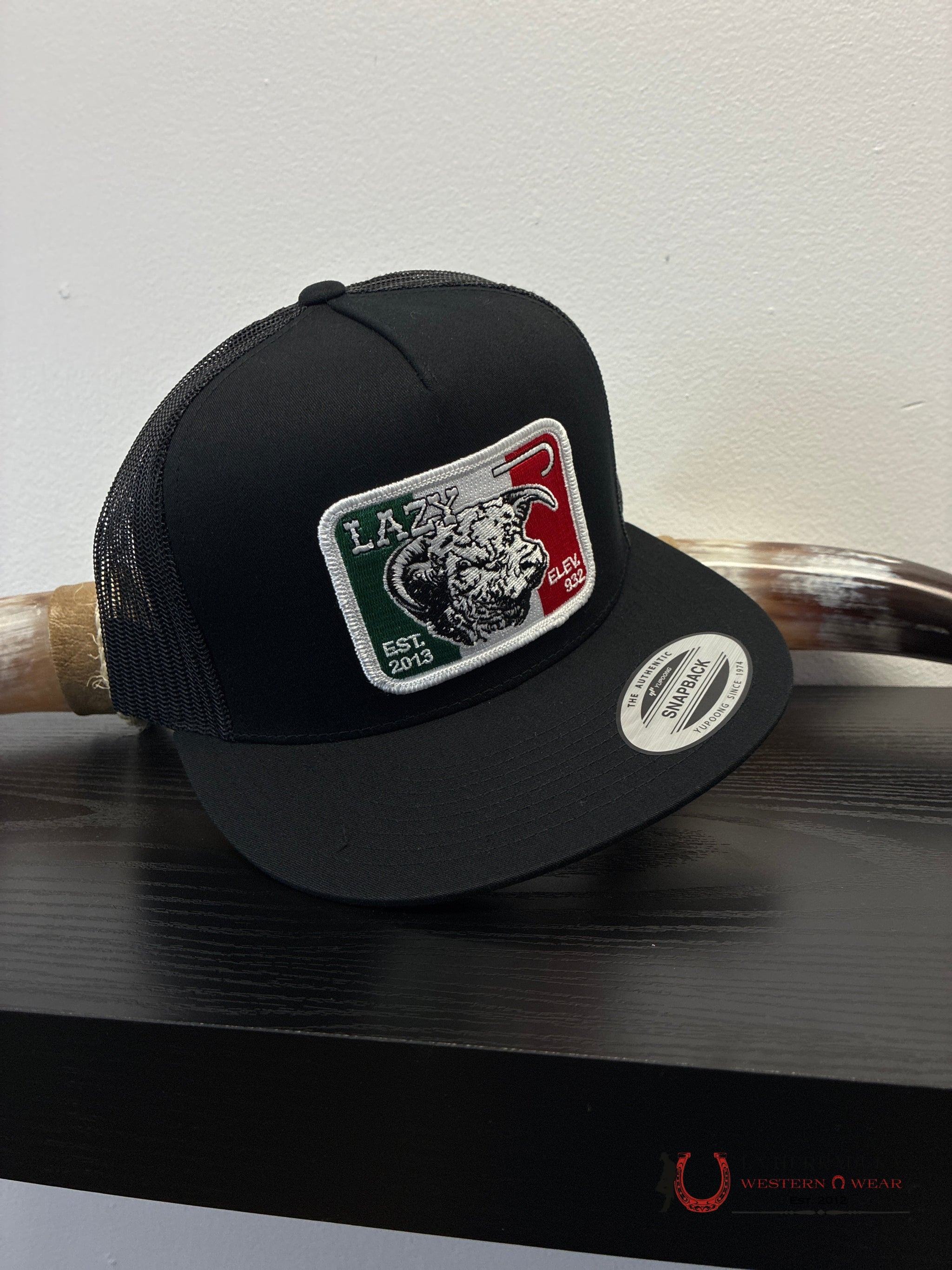 LAZY J CAPS BLACK Style 3.4 MEXICO COLOR FLAG