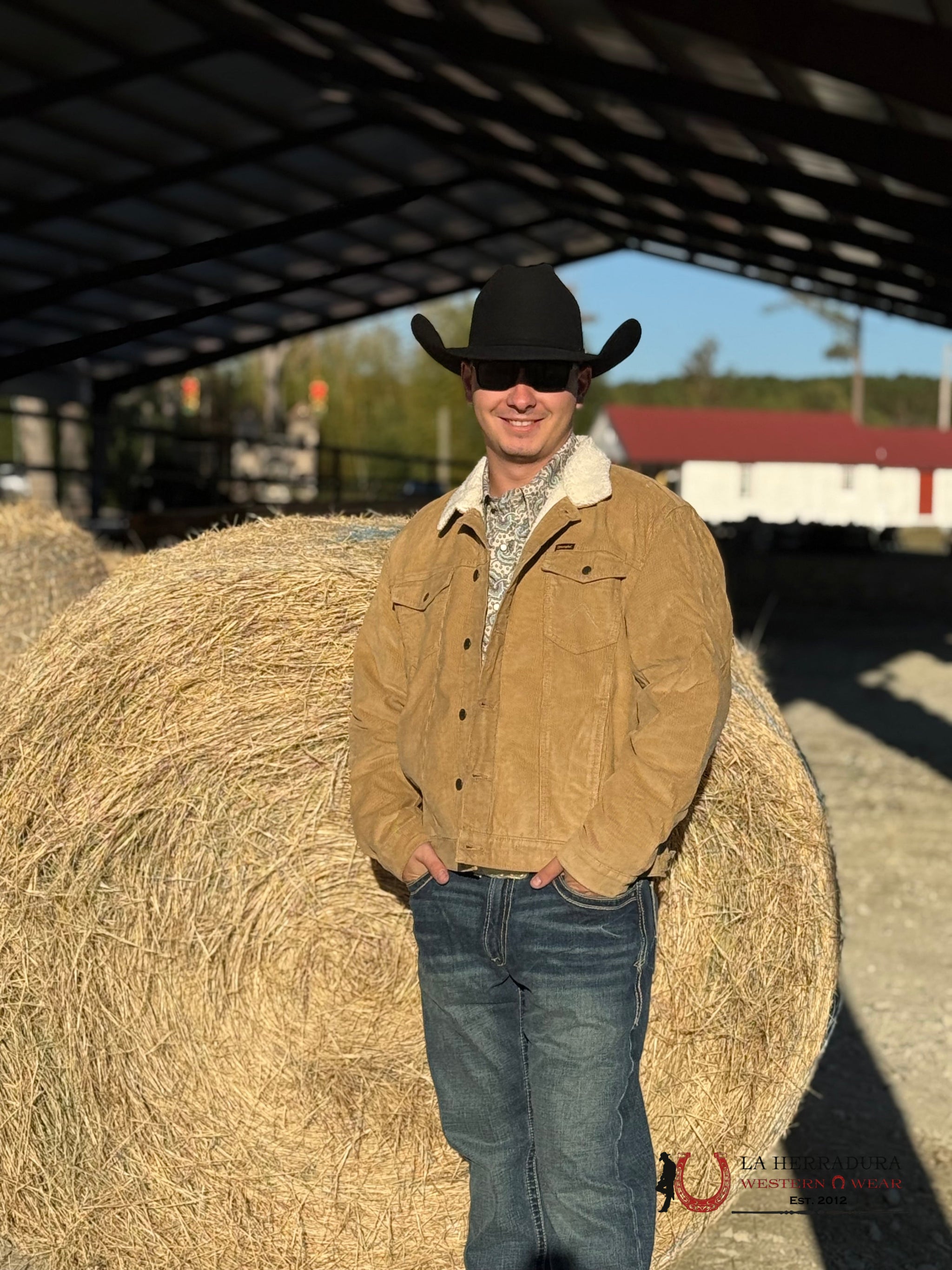 MEN'S WRANGLER® COWBOY SHERPA LINED CORDUROY JACKET