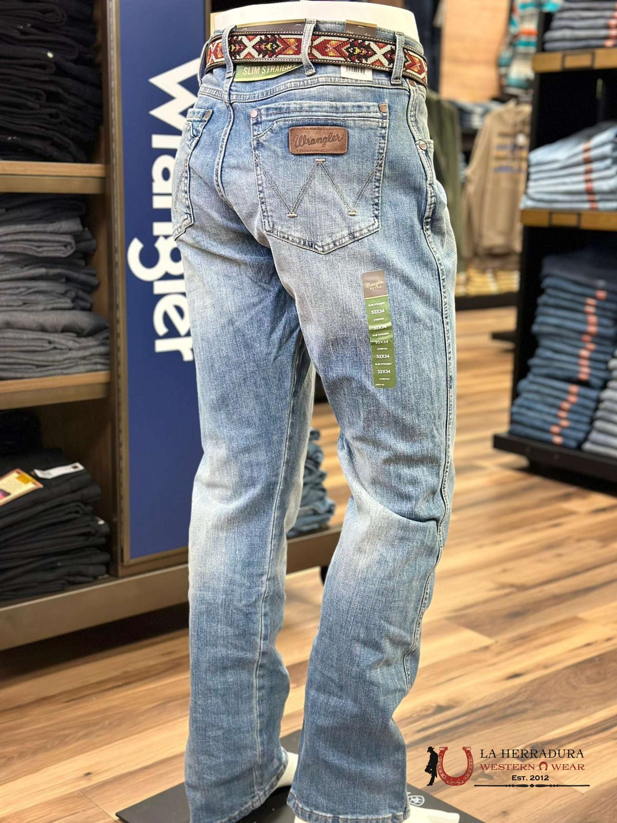 WRANGLER MEN'S JEANS RETRO SLIM STRAIGHT JACKSBORO 1088MWZJK